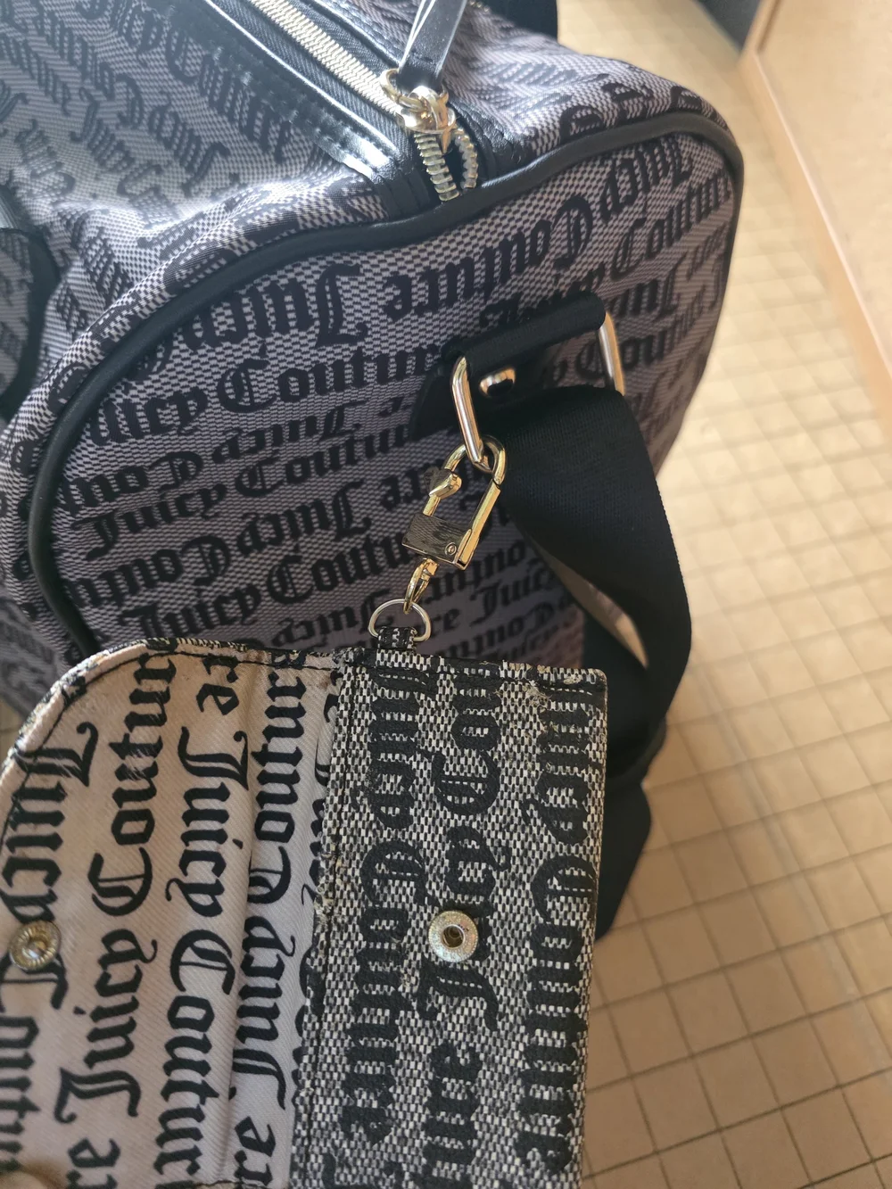 Juicy Couture | Bags | Juicy Couture Monogram Duffel Wallet Set ...